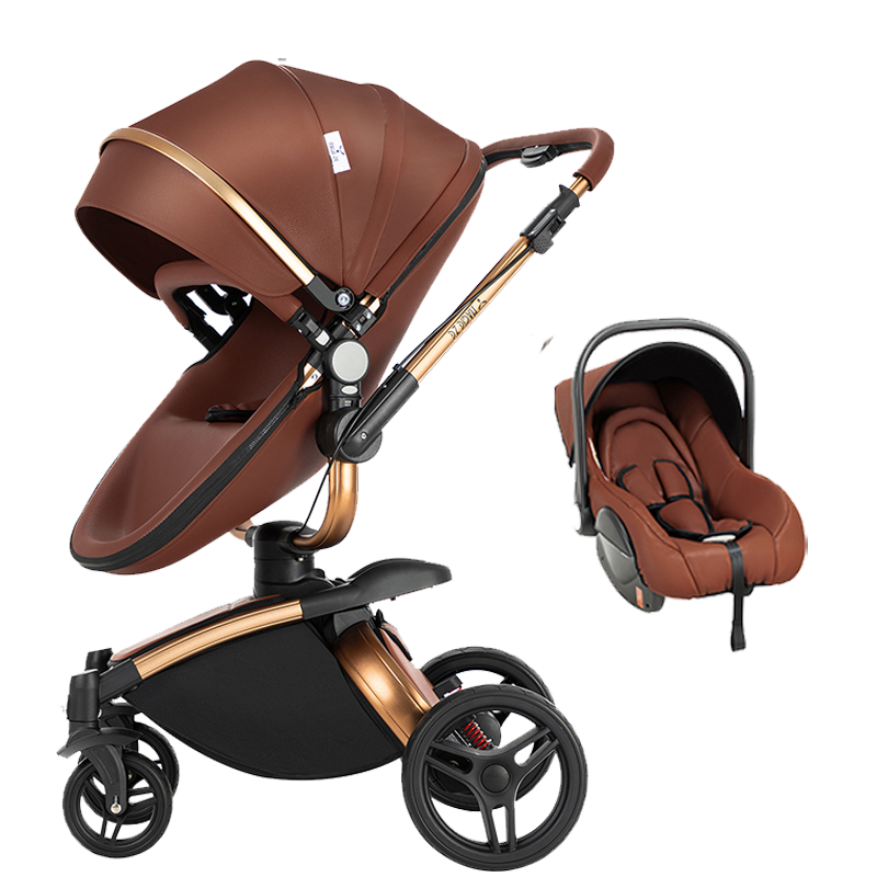 3 in 1 Luxurious Leather Baby Stroller – Magic ZC